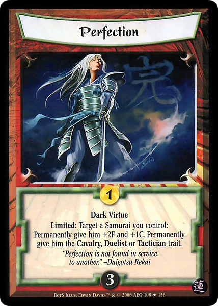 Perfection/card | L5r: Legend of the Five Rings Wiki | Fandom