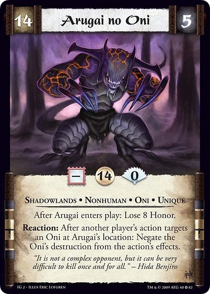 Arugai no Oni/card | L5r: Legend of the Five Rings Wiki | Fandom