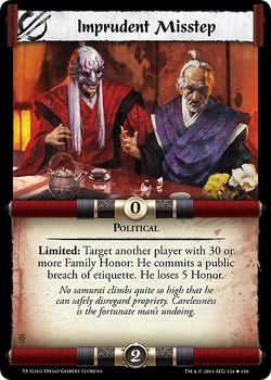 Imprudent Misstep/card | L5r: Legend of the Five Rings Wiki | Fandom