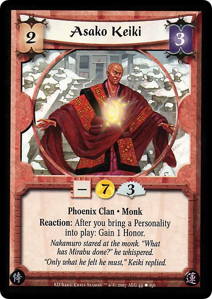Asako Keiki/card | L5r: Legend of the Five Rings Wiki | Fandom