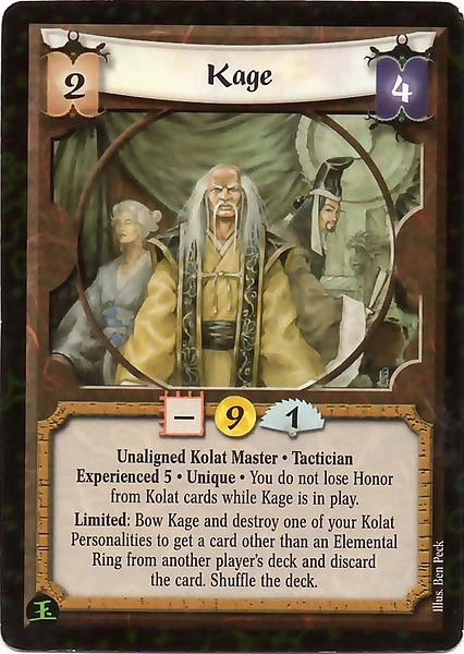 Kage Exp5/card | L5r: Legend of the Five Rings Wiki | Fandom