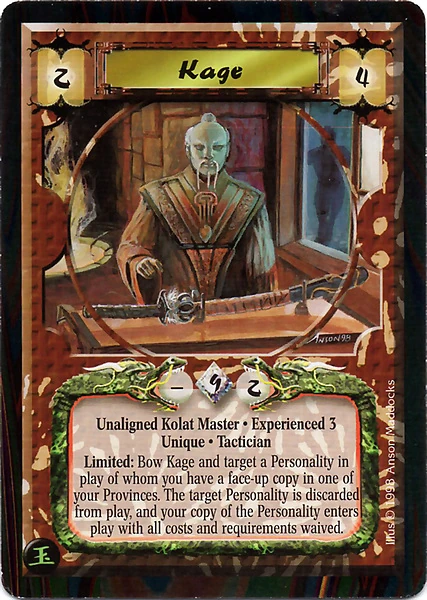 Kage Exp3/card | L5r: Legend of the Five Rings Wiki | Fandom