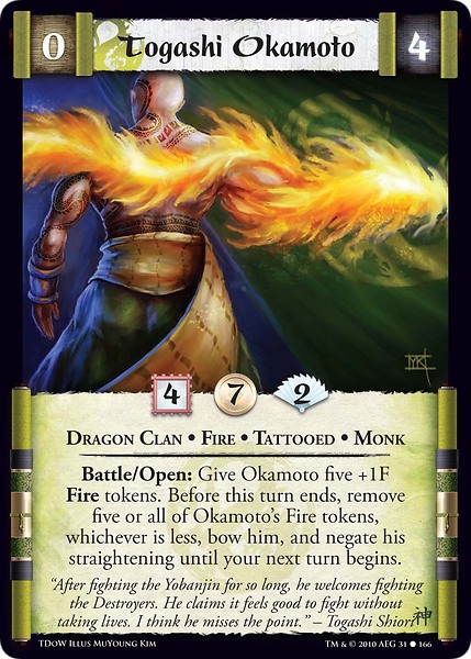 Togashi Okamotocard L5r Legend Of The Five Rings Wiki Fandom