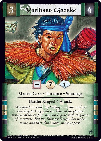 Yoritomo Gazukecard L5r Legend Of The Five Rings Wiki Fandom