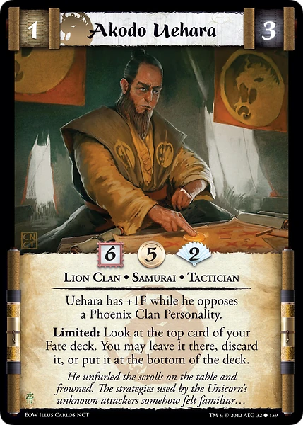 Akodo Uehara/card | L5r: Legend of the Five Rings Wiki | Fandom