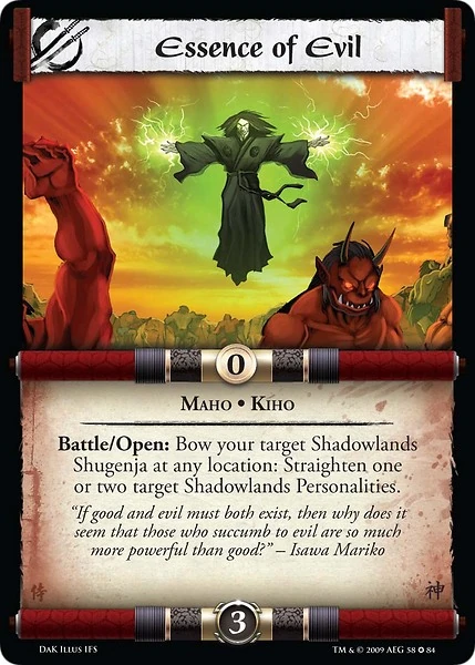 Essence of Evil/card | L5r: Legend of the Five Rings Wiki | Fandom