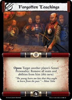 Forgotten Teachings/card | L5r: Legend of the Five Rings Wiki | Fandom