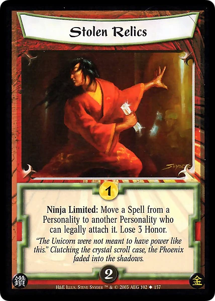 Stolen Relics/card | L5r: Legend of the Five Rings Wiki | Fandom