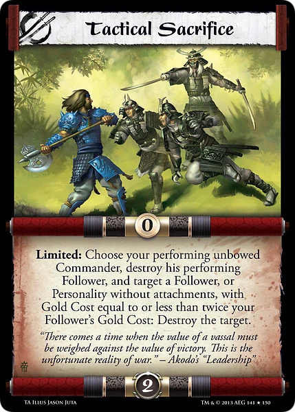Tactical Sacrifice/card | L5r: Legend of the Five Rings Wiki | Fandom