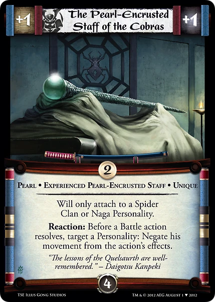 The Pearl-Encrusted Staff of the Cobras/card | L5r: Legend of the Five ...