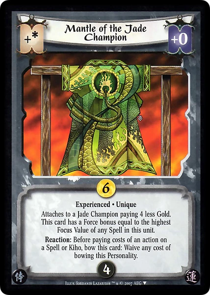 Mantle of the Jade Champion Exp/card | L5r: Legend of the Five Rings ...