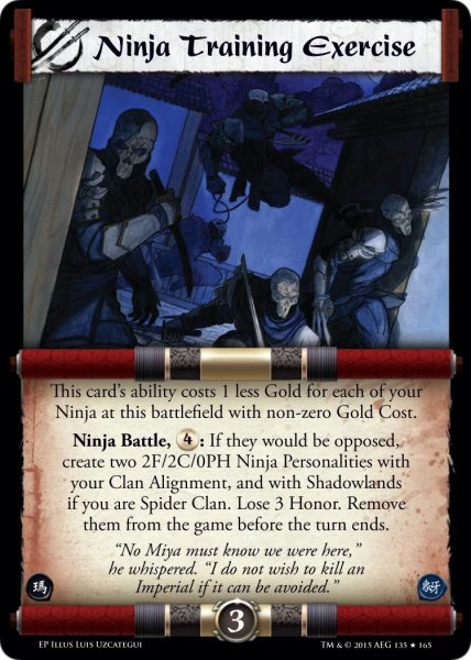 Ninja Training Exercise/card | L5r: Legend of the Five Rings Wiki | Fandom