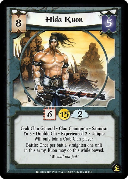 Hida Kuon Exp2/card | L5r: Legend of the Five Rings Wiki | Fandom