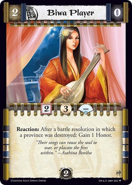 Biwa Player/card | L5r: Legend of the Five Rings Wiki | Fandom
