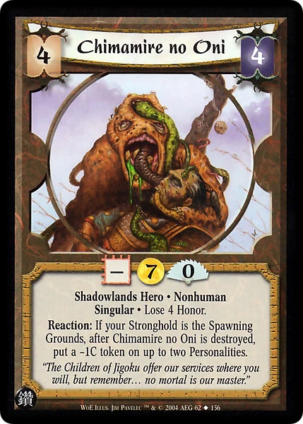 Chimamire no Oni/card | L5r: Legend of the Five Rings Wiki | Fandom