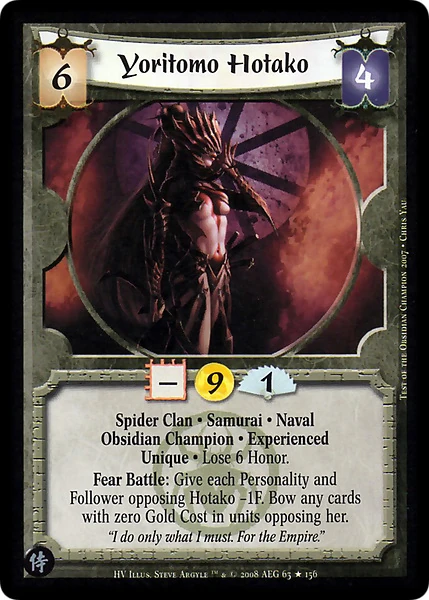 Yoritomo Hotako Exp/card | L5r: Legend of the Five Rings Wiki | Fandom
