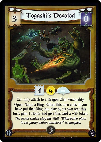 Togashi's Devoted/card | L5r: Legend of the Five Rings Wiki | Fandom
