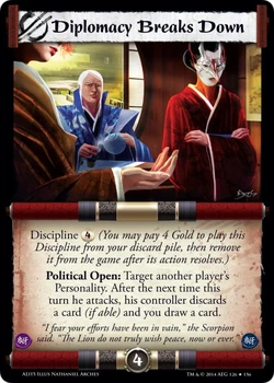 Diplomacy Breaks Down/card | L5r: Legend of the Five Rings Wiki | Fandom