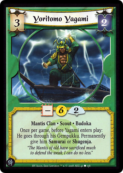 Yoritomo Yagamicard L5r Legend Of The Five Rings Wiki Fandom