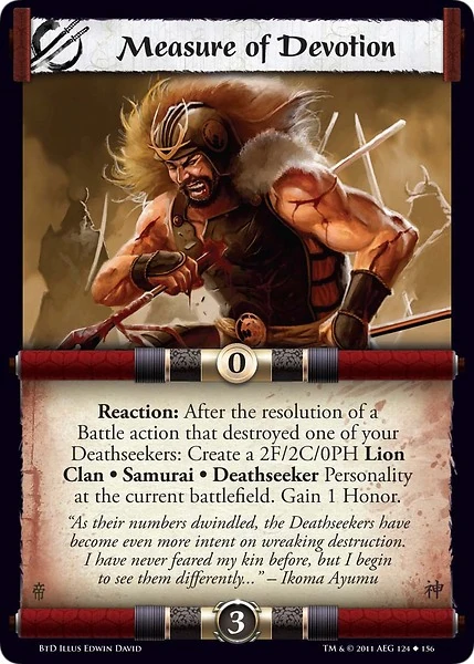 Measure of Devotion/card | L5r: Legend of the Five Rings Wiki | Fandom