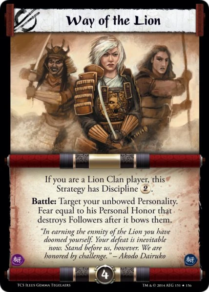 Way of the Lion/card | L5r: Legend of the Five Rings Wiki | Fandom