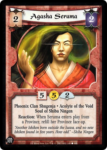 Agasha Seruma/card | L5r: Legend of the Five Rings Wiki | Fandom