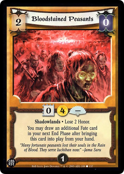 Bloodstained Peasants/card | L5r: Legend of the Five Rings Wiki | Fandom