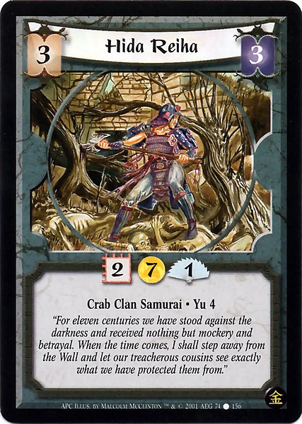 Hida Reiha/card | L5r: Legend of the Five Rings Wiki | Fandom