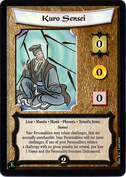 Kuro Sensei/card | L5r: Legend of the Five Rings Wiki | Fandom