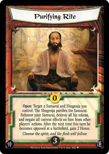 Purifying Rite/card | L5r: Legend of the Five Rings Wiki | Fandom