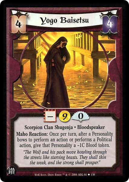 Yogo Baisetsu/card | L5r: Legend of the Five Rings Wiki | Fandom