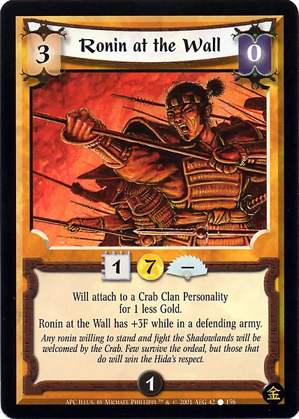 Ronin at the Wall/card | L5r: Legend of the Five Rings Wiki | Fandom