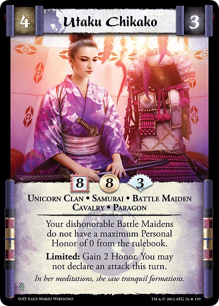 Utaku Chikako/card | L5r: Legend of the Five Rings Wiki | Fandom