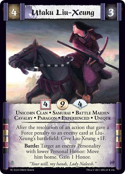 Utaku Liu-Xeung Exp/card | L5r: Legend of the Five Rings Wiki | Fandom