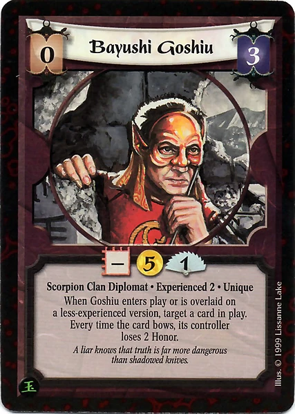Bayushi Goshiu Exp2/card | L5r: Legend of the Five Rings Wiki | Fandom