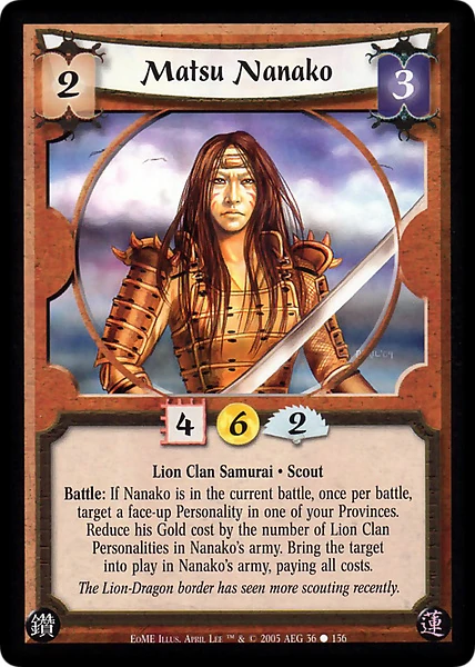Matsu Nanako/card | L5r: Legend of the Five Rings Wiki | Fandom