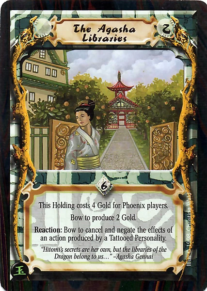 The Agasha Libraries/card | L5r: Legend of the Five Rings Wiki | Fandom