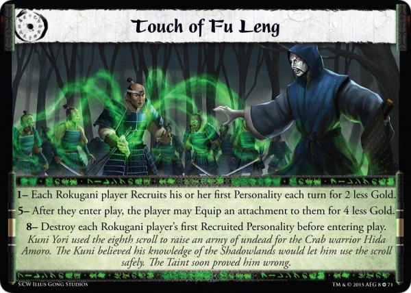 Touch of Fu Leng (clock)/card | L5r: Legend of the Five Rings Wiki | Fandom