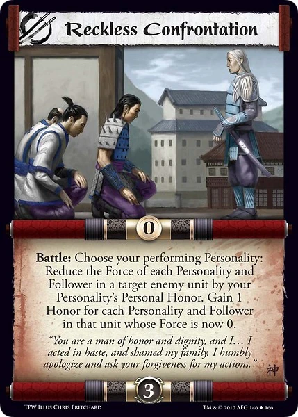 Reckless Confrontation/card | L5r: Legend of the Five Rings Wiki | Fandom