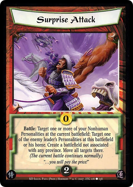 Surprise Attack/card | L5r: Legend of the Five Rings Wiki | Fandom