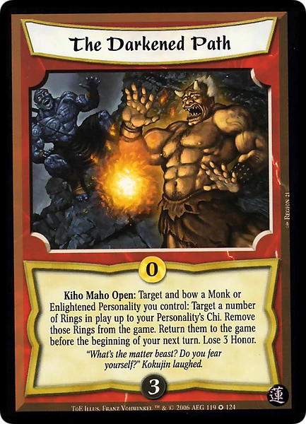 The Darkened Path/card | L5r: Legend of the Five Rings Wiki | Fandom