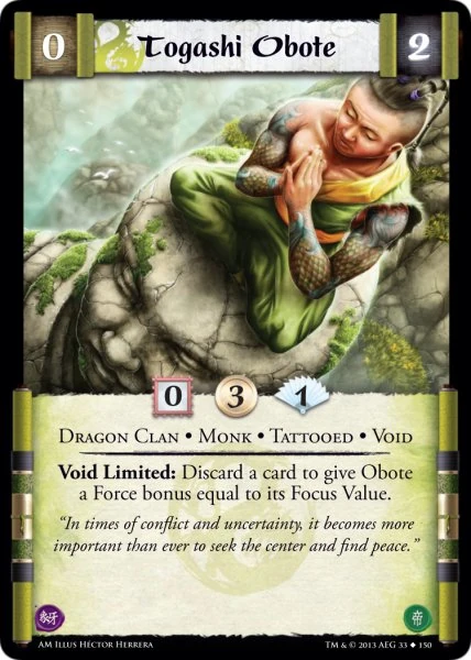 Togashi Obote/card | L5r: Legend of the Five Rings Wiki | Fandom