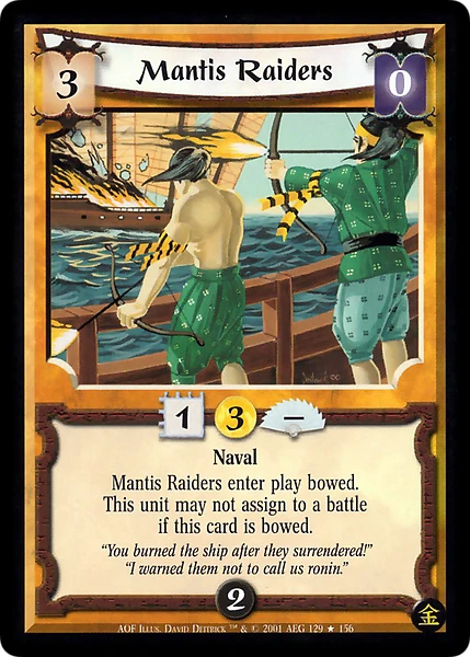 Mantis Raiders/card | L5r: Legend of the Five Rings Wiki | Fandom
