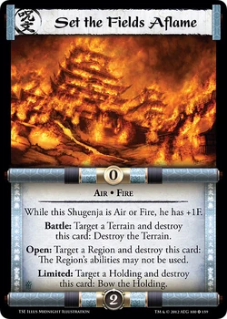 Set the Fields Aflame/card | L5r: Legend of the Five Rings Wiki | Fandom
