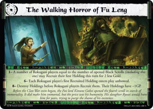 The Walking Horror of Fu Leng (clock)/card | L5r: Legend of the Five ...