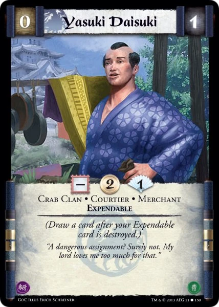 Yasuki Daisuki/card | L5r: Legend of the Five Rings Wiki | Fandom