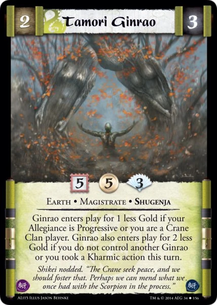 Tamori Ginrao/card | L5r: Legend of the Five Rings Wiki | Fandom