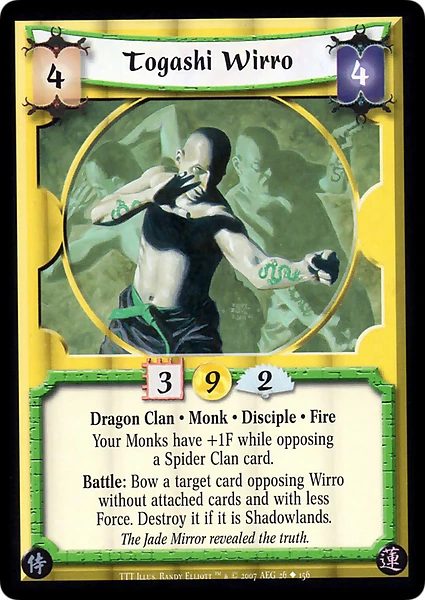 Togashi Wirro/card | L5r: Legend of the Five Rings Wiki | Fandom