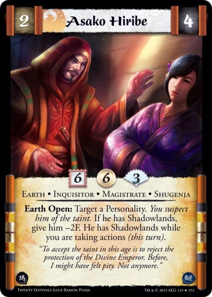 Asako Hiribe/card | L5r: Legend of the Five Rings Wiki | Fandom