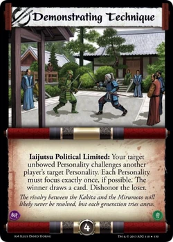 Demonstrating Technique/card | L5r: Legend of the Five Rings Wiki | Fandom